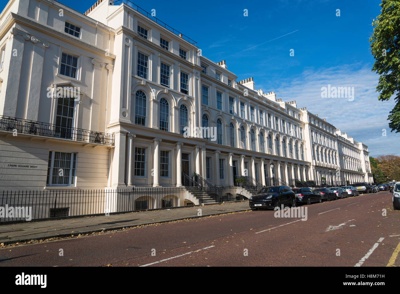 2016 london october park square west uk property row houses hi-res ...