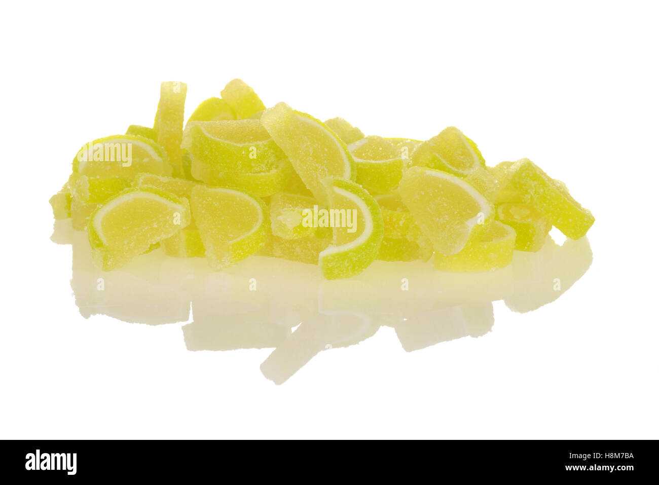 sugar coated lime jelly candy Stock Photo - Alamy