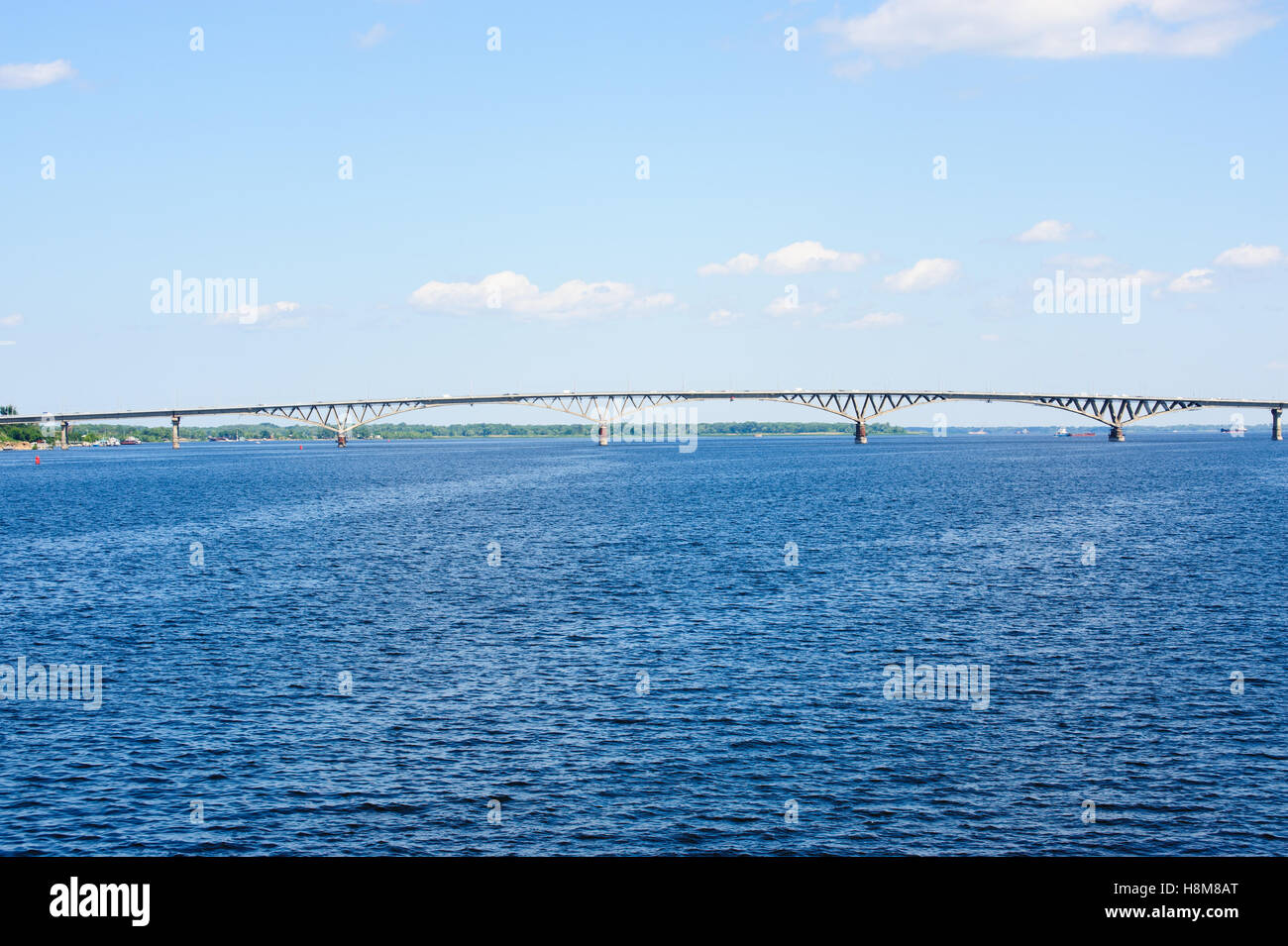 Saratov Bridge, crossing the Volga River in Saratov, Russia was the ...