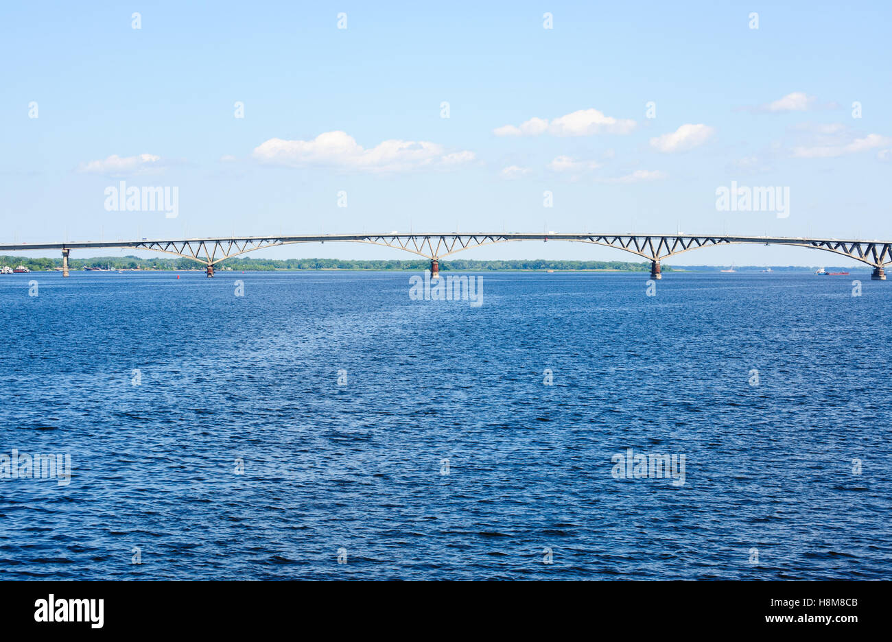 Saratov Bridge, crossing the Volga River in Saratov, Russia was the ...