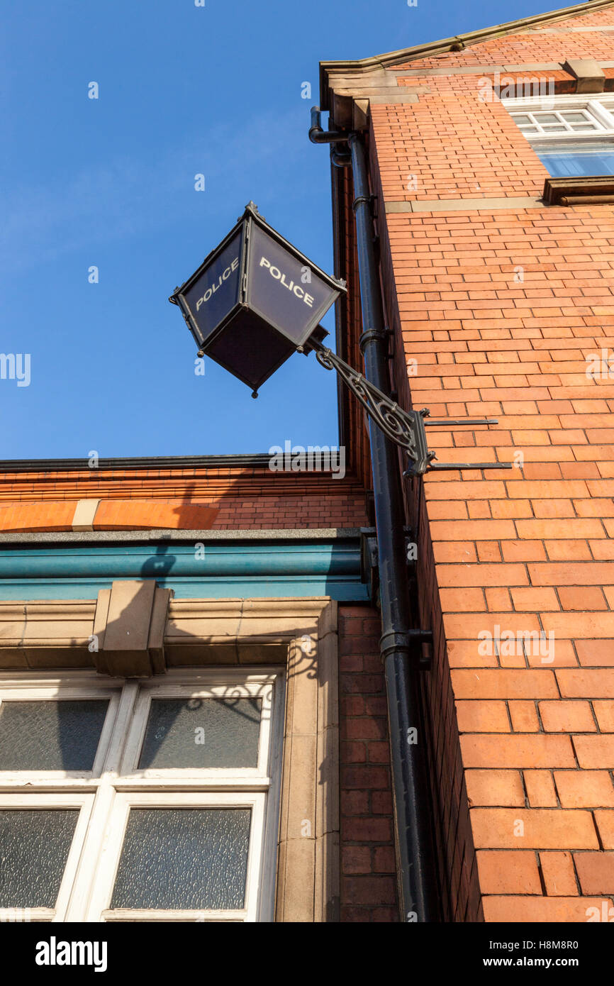 The traditional blue police light seen on police stations throughout ...