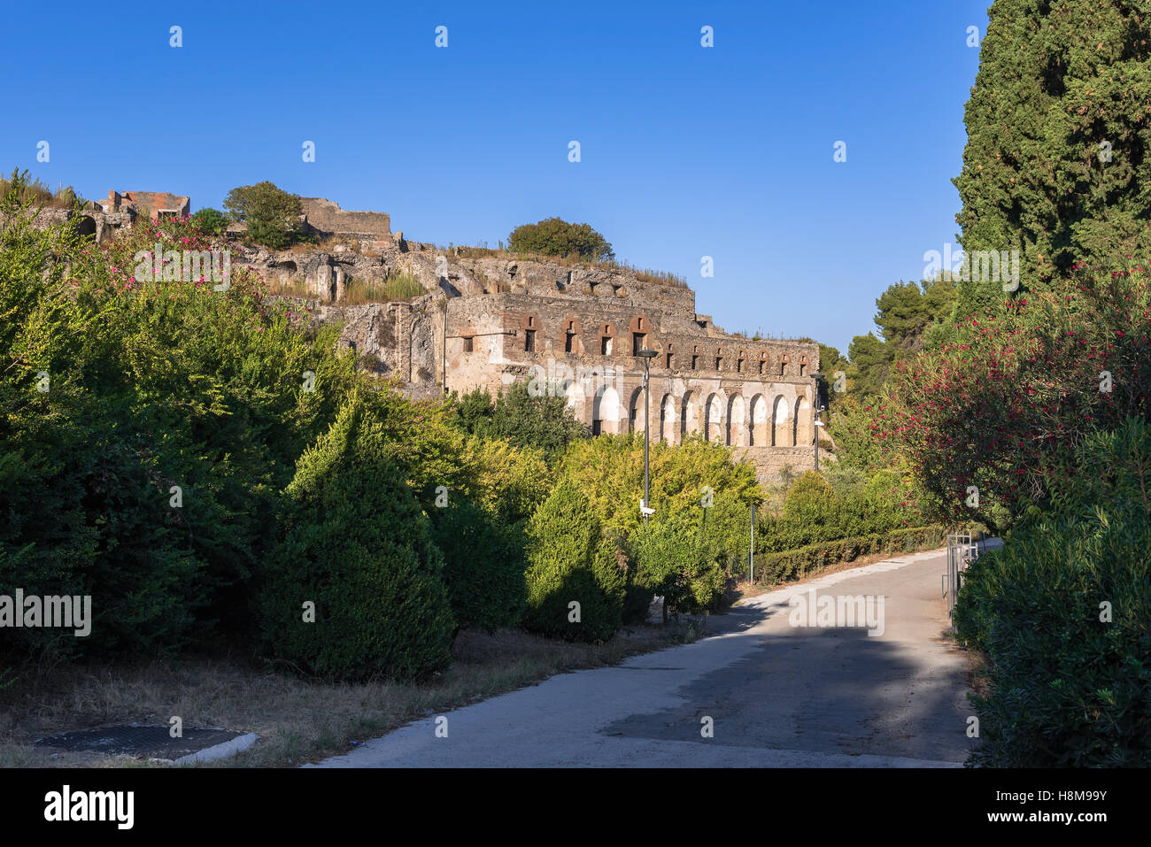 Ruins of Pompeii, the ancient Roman city destroyed during a ...