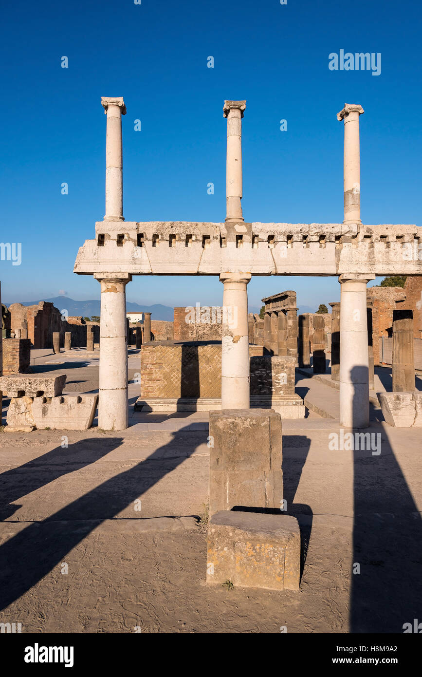Ruins of Pompeii, the ancient Roman city destroyed during a ...