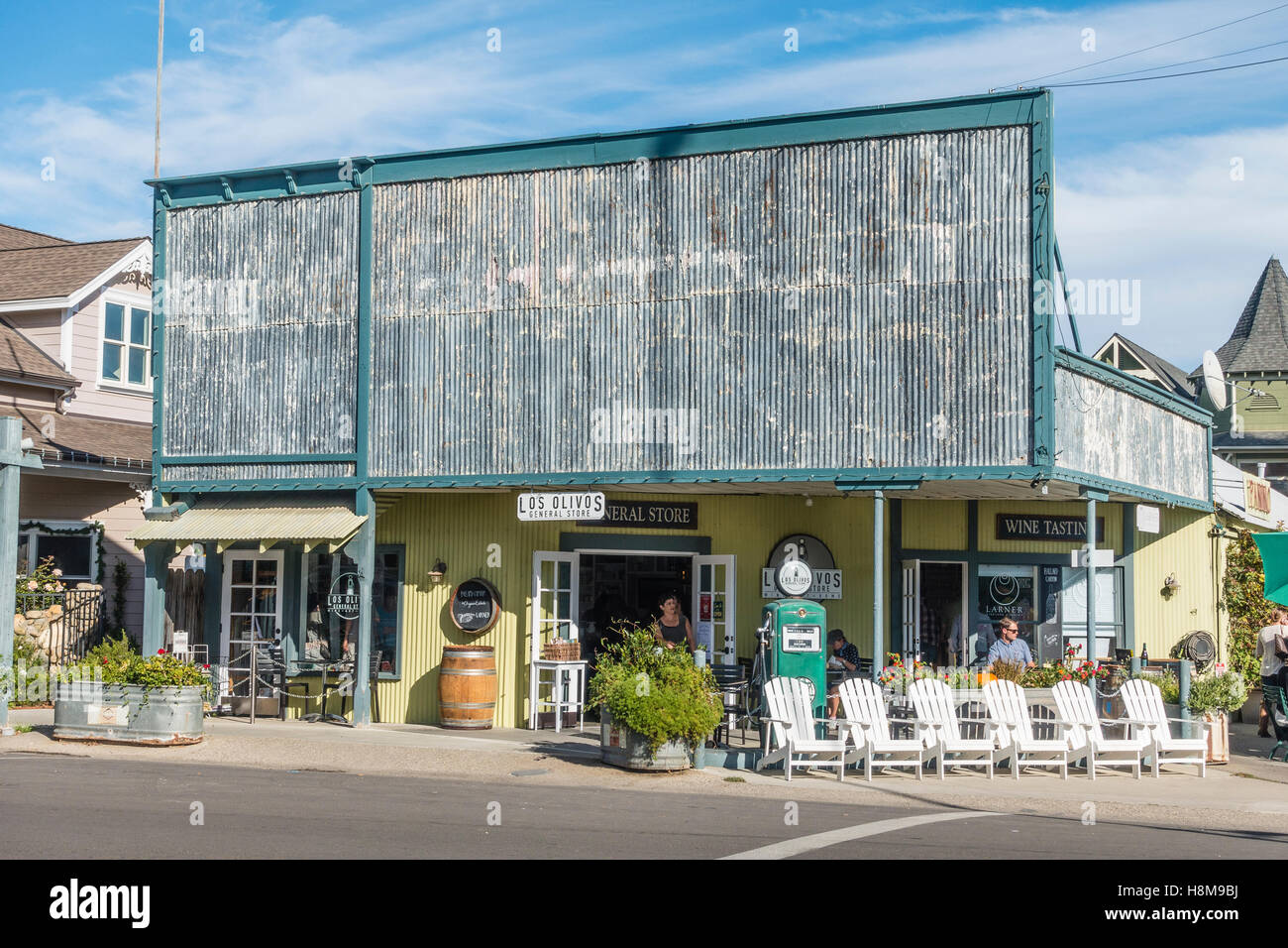 The front exterior of the Los Olivos General Store that has a ...