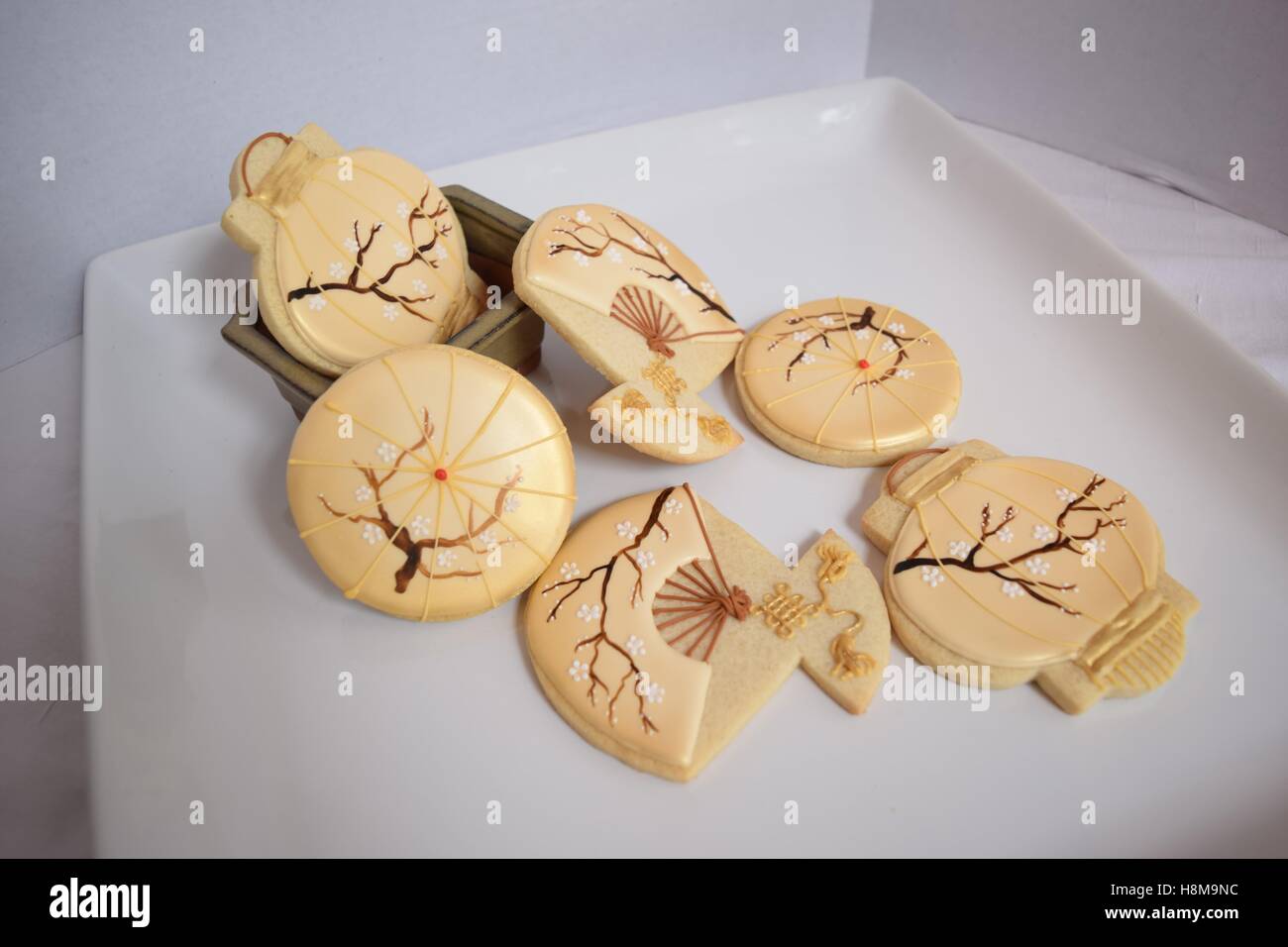 Asian inspired gourmet cookies Stock Photo - Alamy