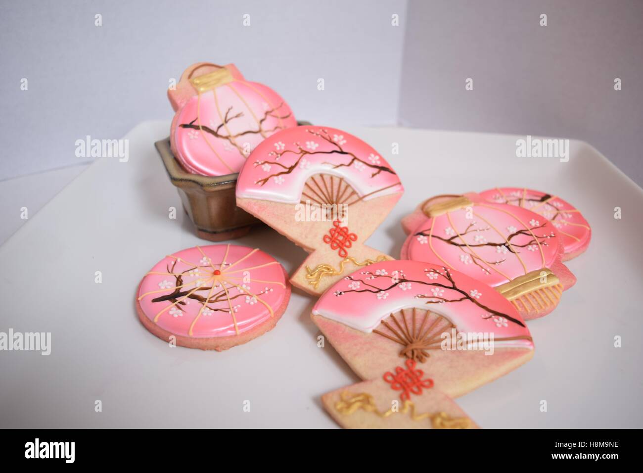 Asian inspired gourmet cookies Stock Photo - Alamy