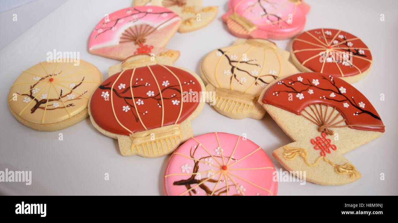 Asian inspired gourmet cookies Stock Photo - Alamy