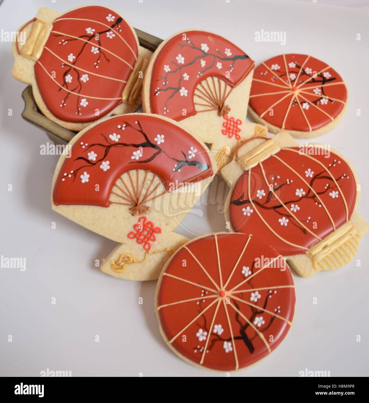 Asian inspired gourmet cookies Stock Photo - Alamy