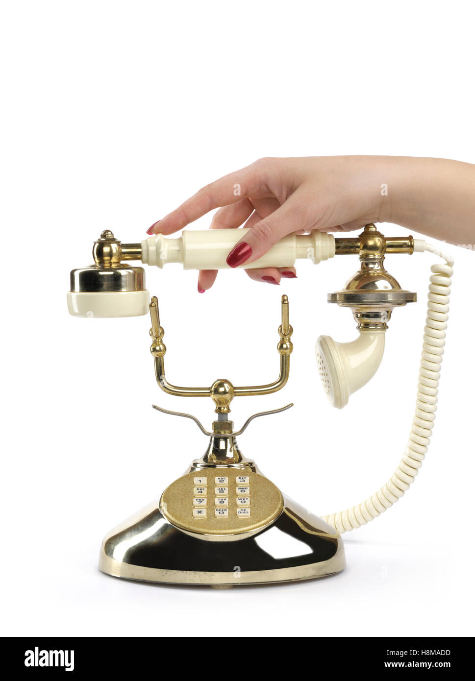 Hand Holding Old Phone Receiver High Resolution Stock Photography and ...