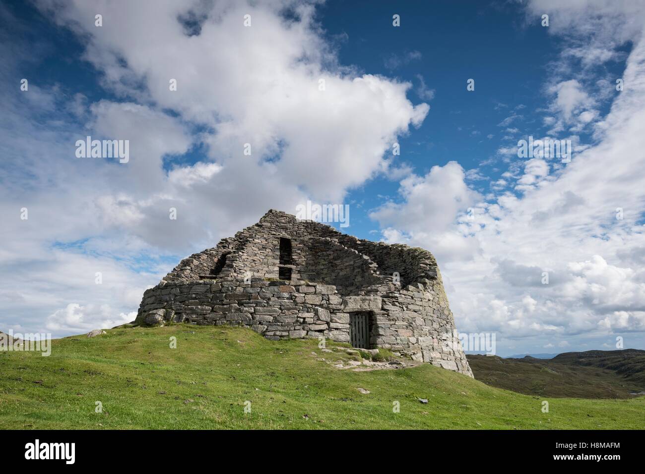 Ruins of a tower, Broch Dun Carloway, Isle of Lewis, Outer Hebrides ...