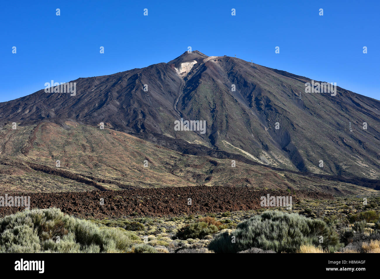 Volcano of Mount Teide, Pico del Teide, Teide National Park, Tenerife ...