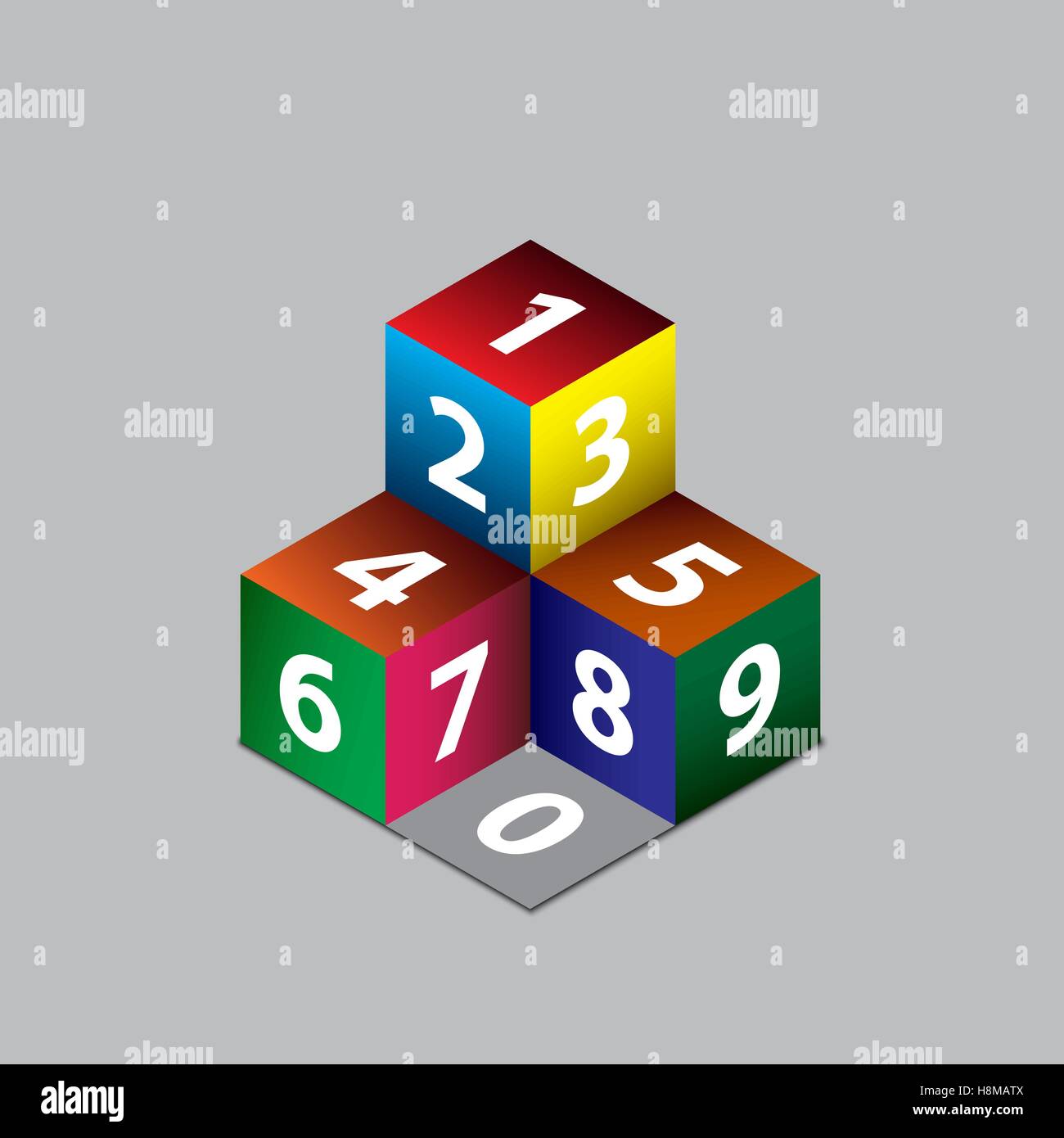 Abstract infographics with 3d colorful blocks. Vector illustration ...