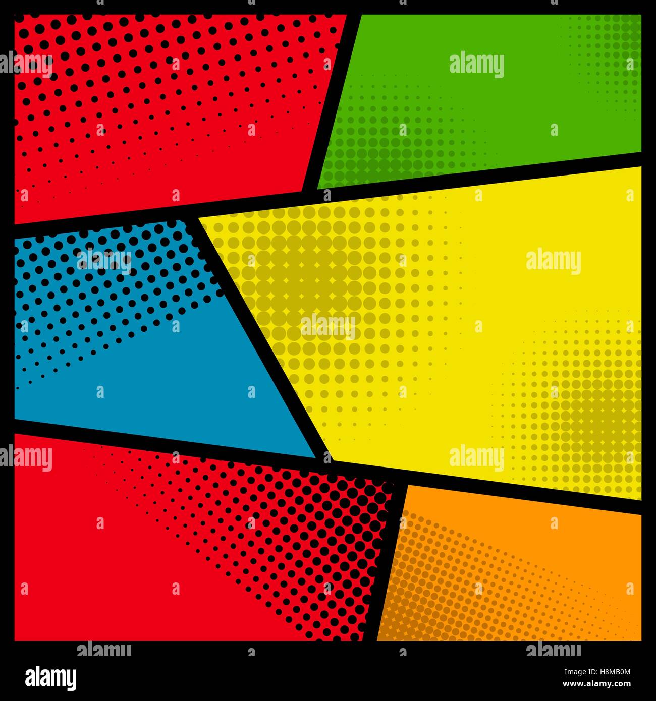 Comic style framed background. Design element for flyer, poster Stock ...