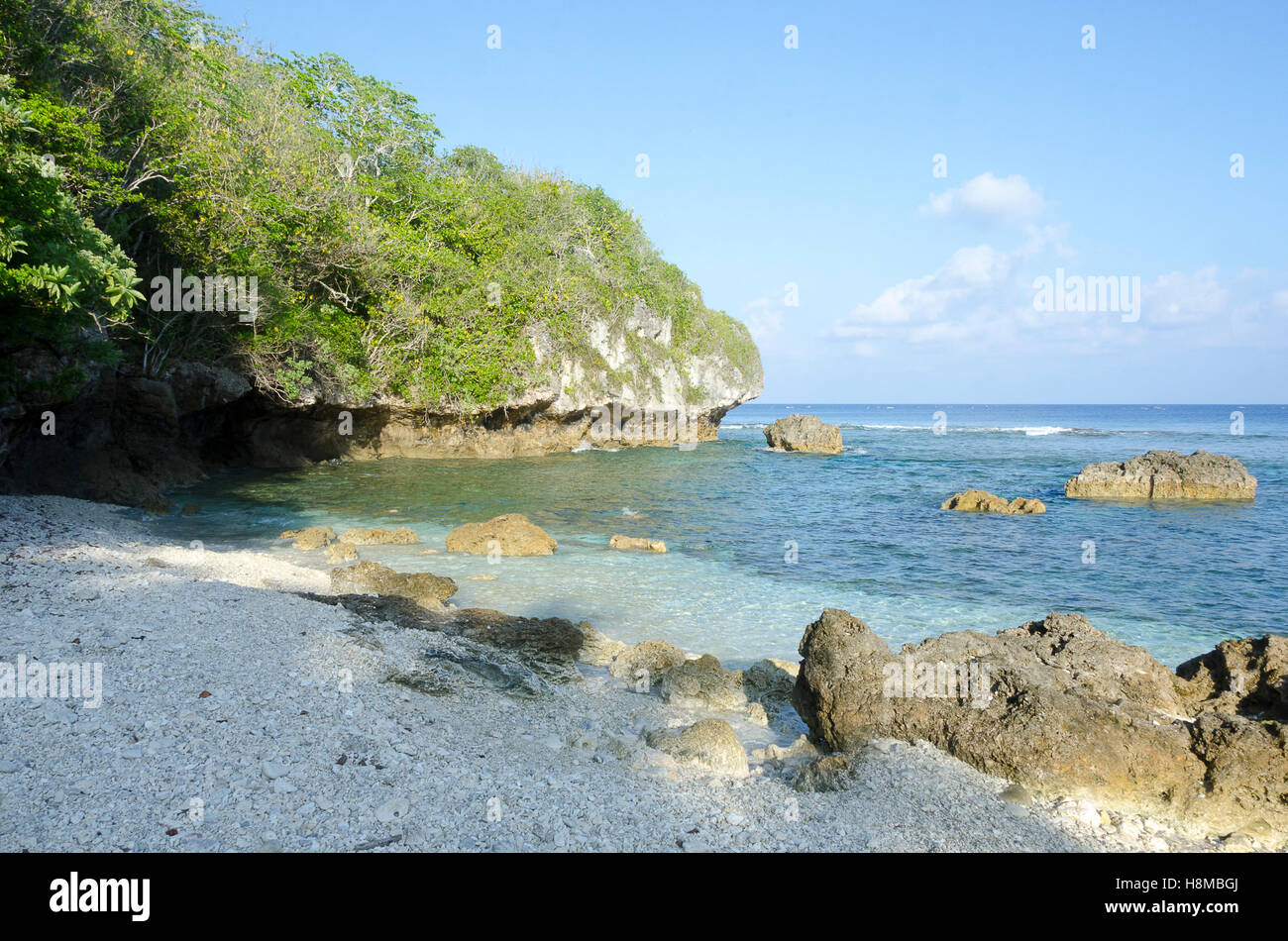 White coral beach, Avatele, Niue, South Pacific, Oceania Stock Photo ...