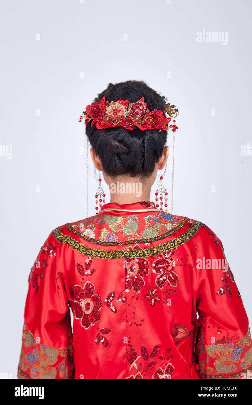 Rear of Chinese Bride Stock Photo - Alamy