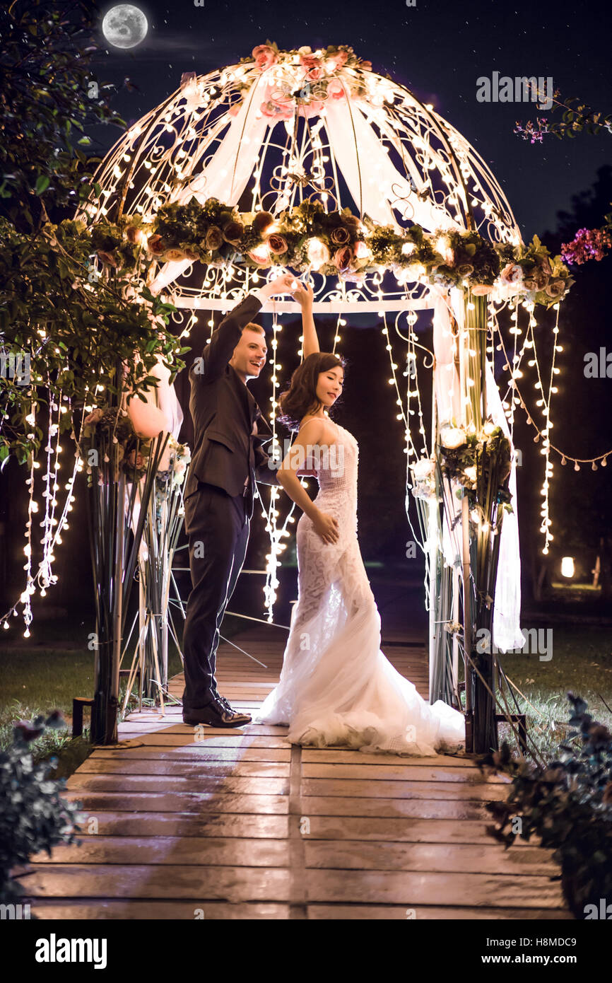 Gazebo Night Wedding