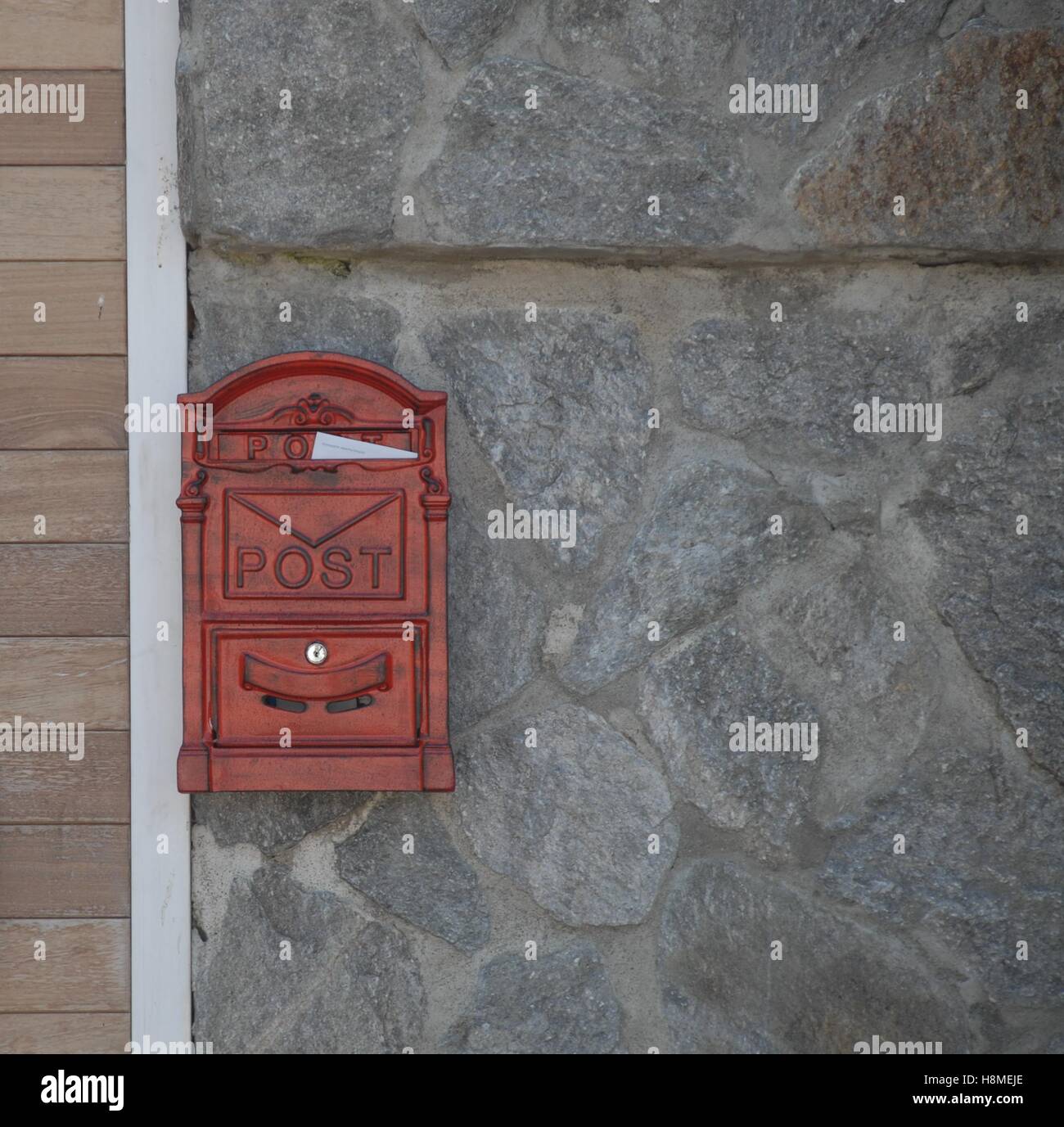 Letter box built into wall hi-res stock photography and images - Alamy