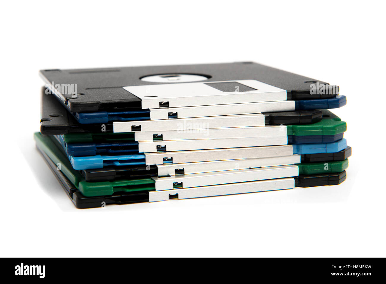 Isolated image of a stack of 3 1/2" floppy disks Stock Photo - Alamy