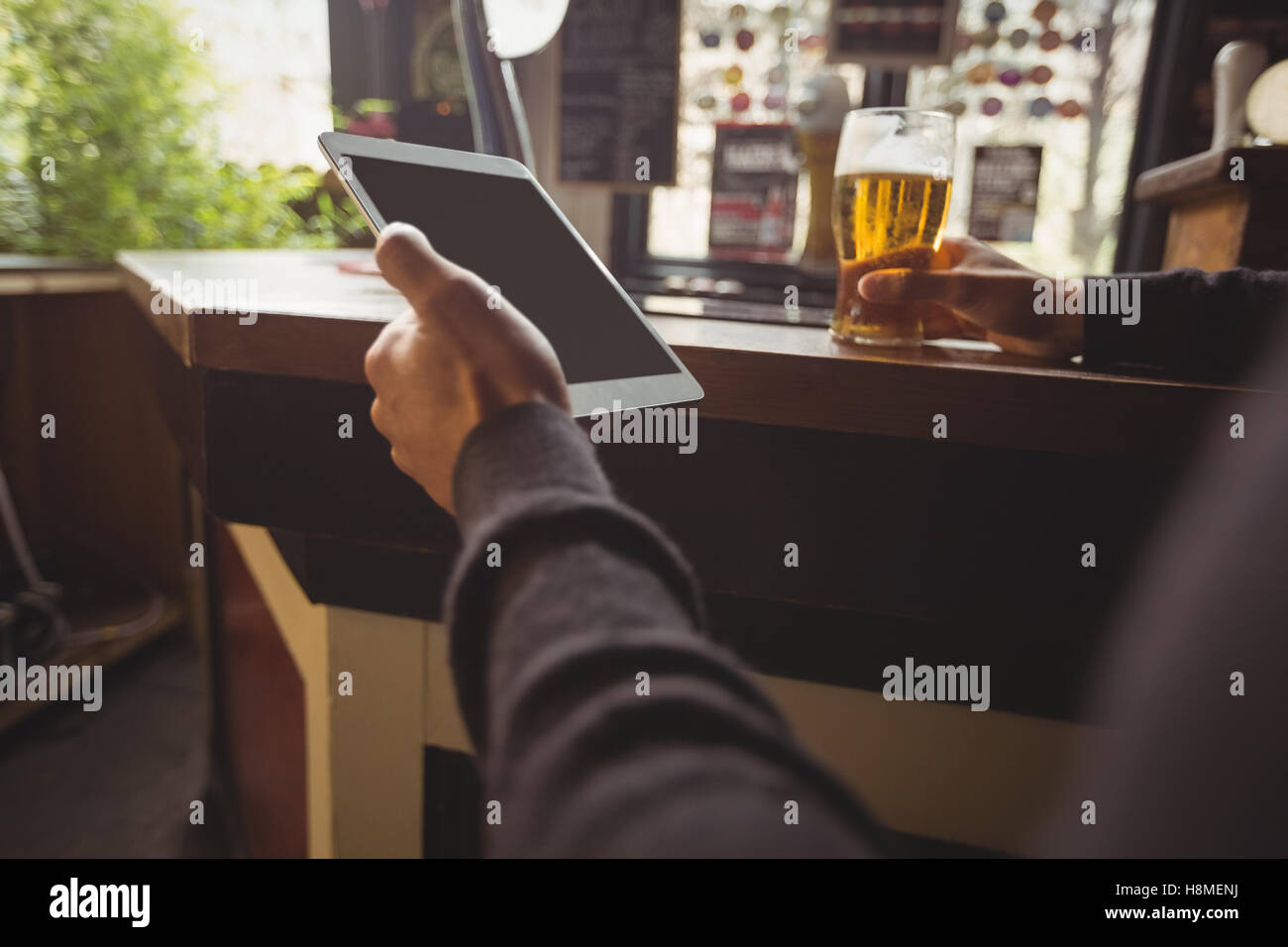 Hand touching glass hi-res stock photography and images - Alamy