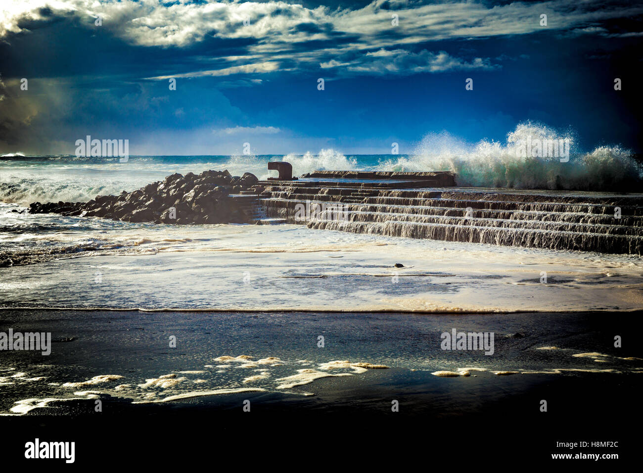 Harbour in the tempest hi-res stock photography and images - Alamy