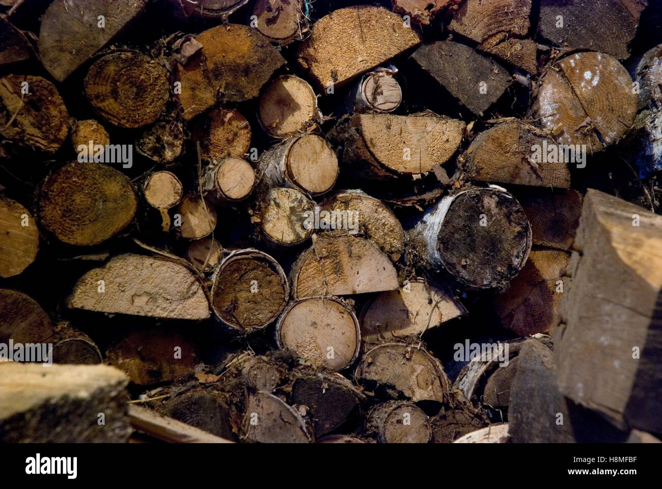 Stack of firewood Stock Photo - Alamy