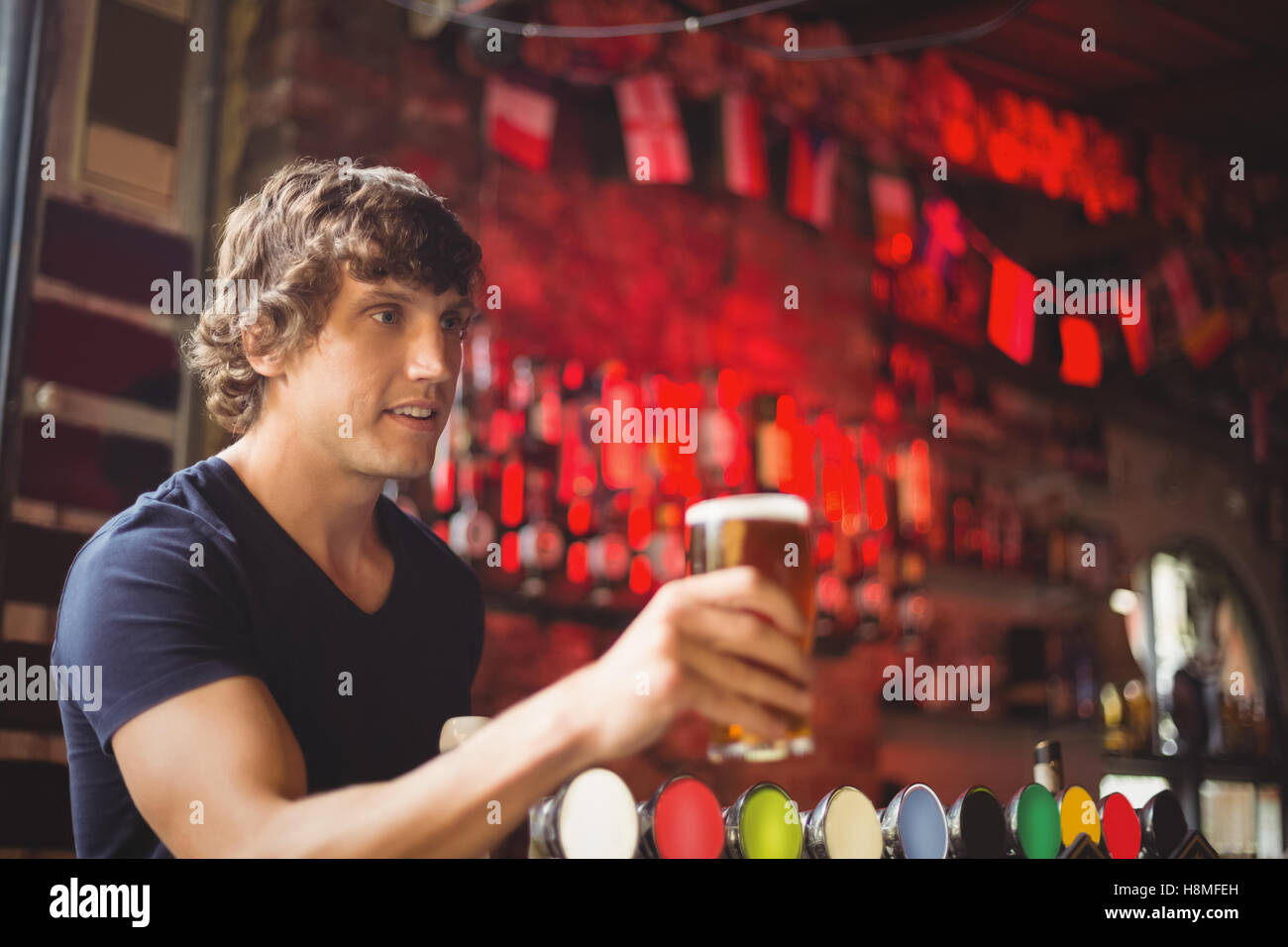 Man male customer bar staff hi-res stock photography and images - Alamy