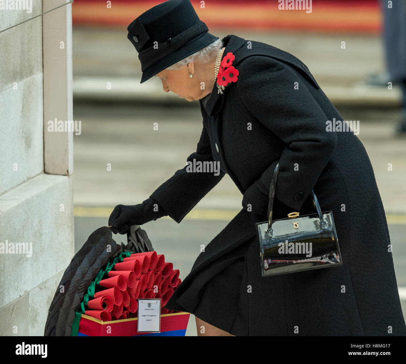 HM The Queen joins other members of the Royal family at The Cenotaph on ...