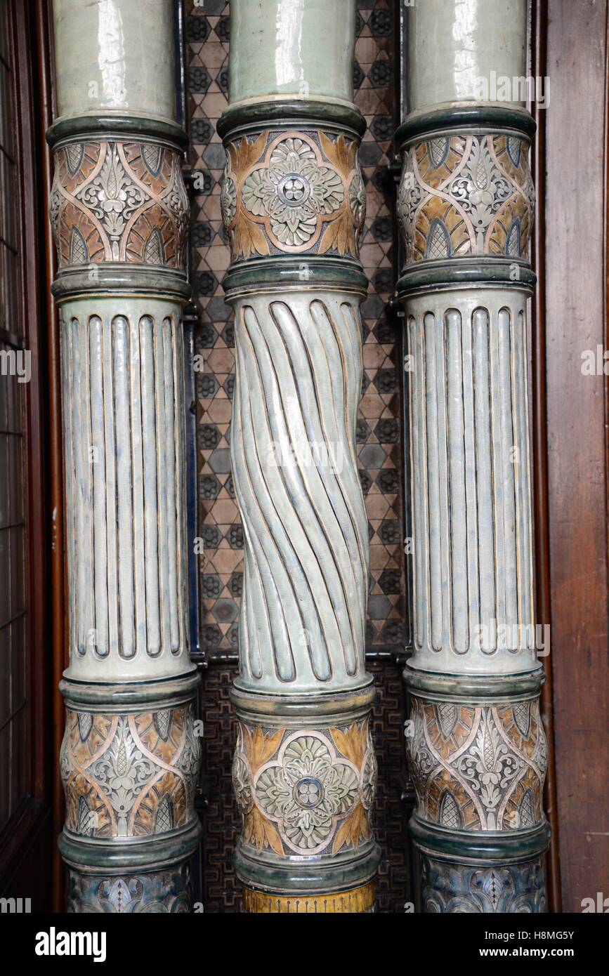 Detail of the Victorian Marble Pillars in the Foyer of Lloyd's Bank on ...