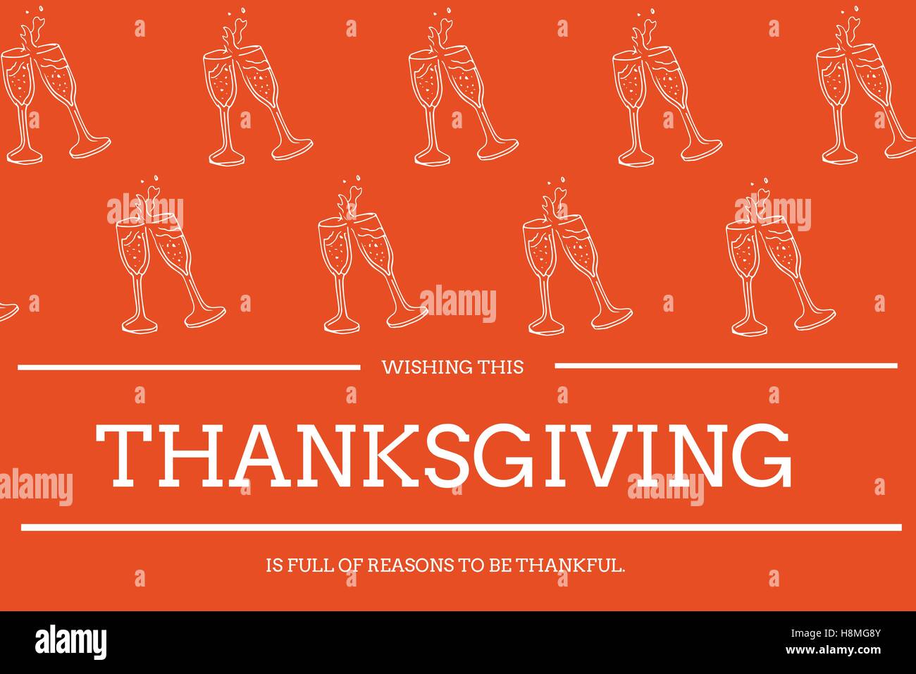 Thanksgiving Message on Orange Background Design Stock Photo - Alamy