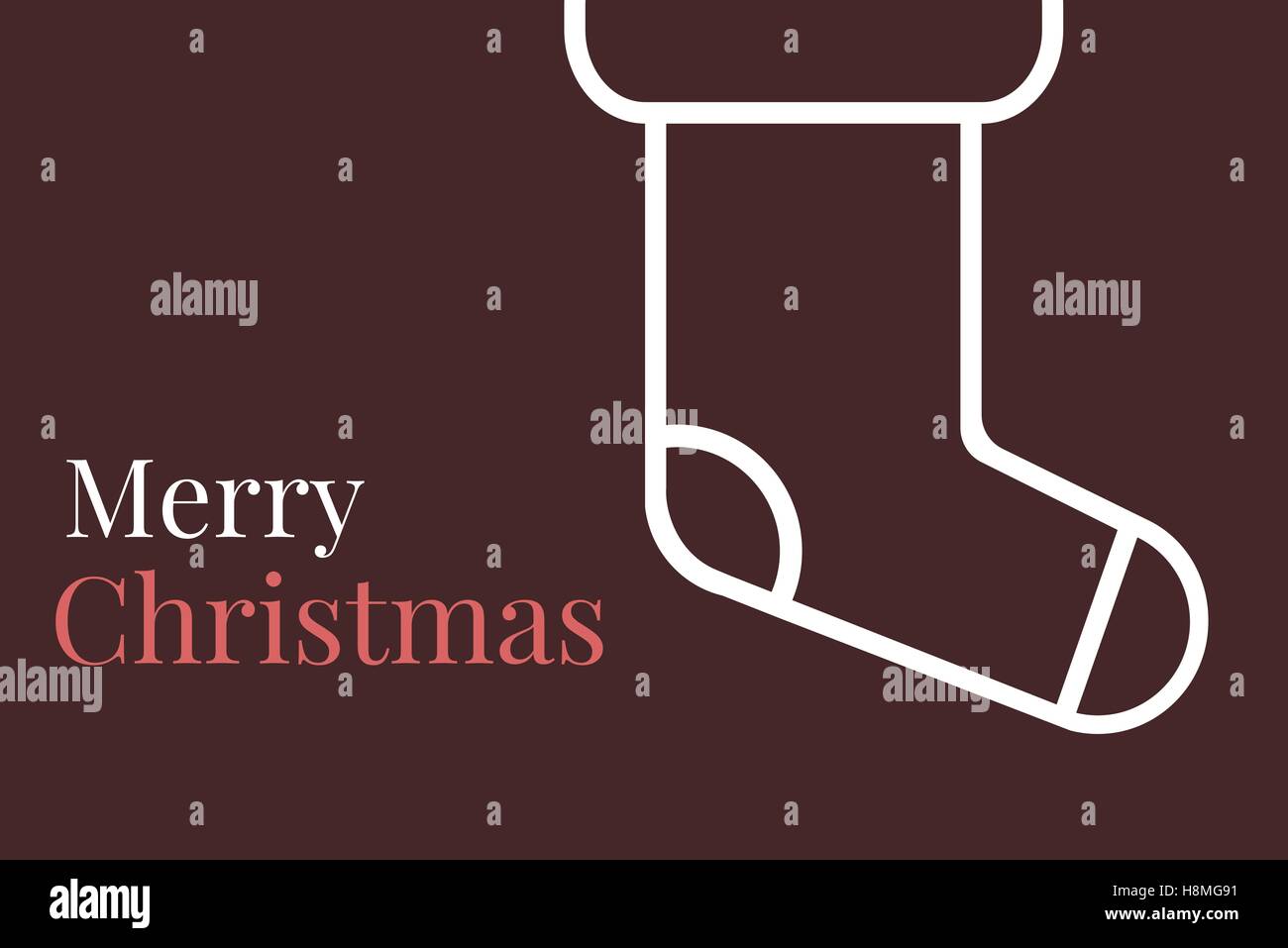 Christmas Message and Socks on Brown background Design Stock Photo - Alamy