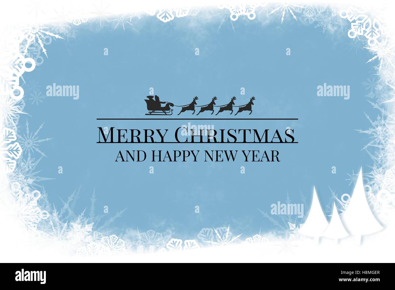Christmas Message on Blue Background Design Stock Photo - Alamy