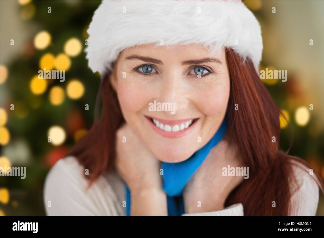 Portrait of beautiful woman smiling at camera Stock Photo - Alamy