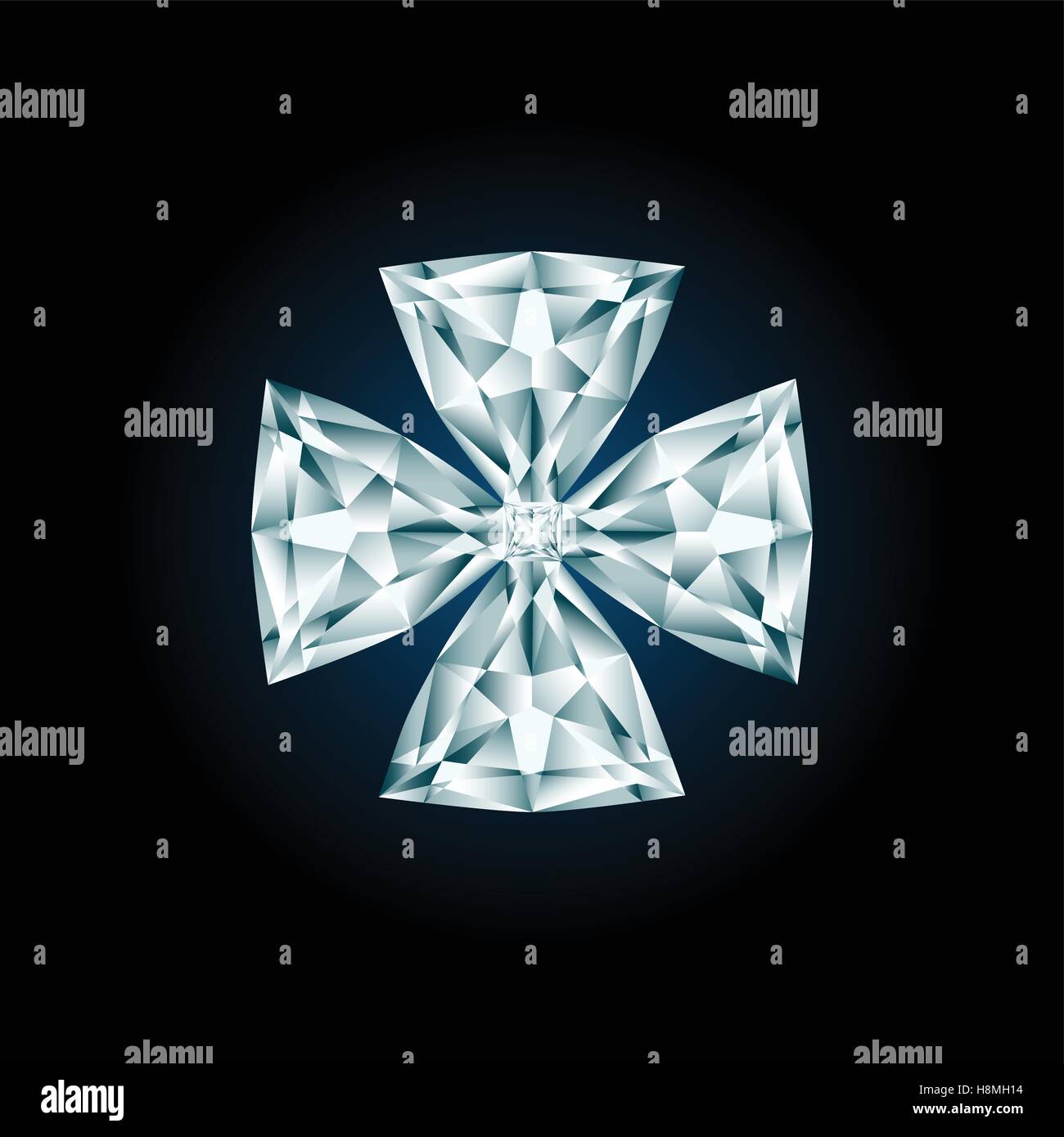 Diamond cross sign on black background Stock Vector Image & Art - Alamy