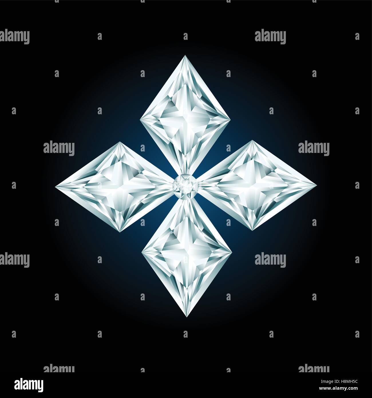 Diamond cross sign on black background Stock Vector Image & Art - Alamy