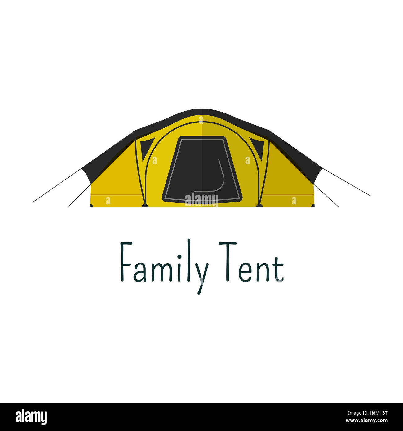 Family tent flat icon. Camping tent color pictogram. Tent symbol for ...