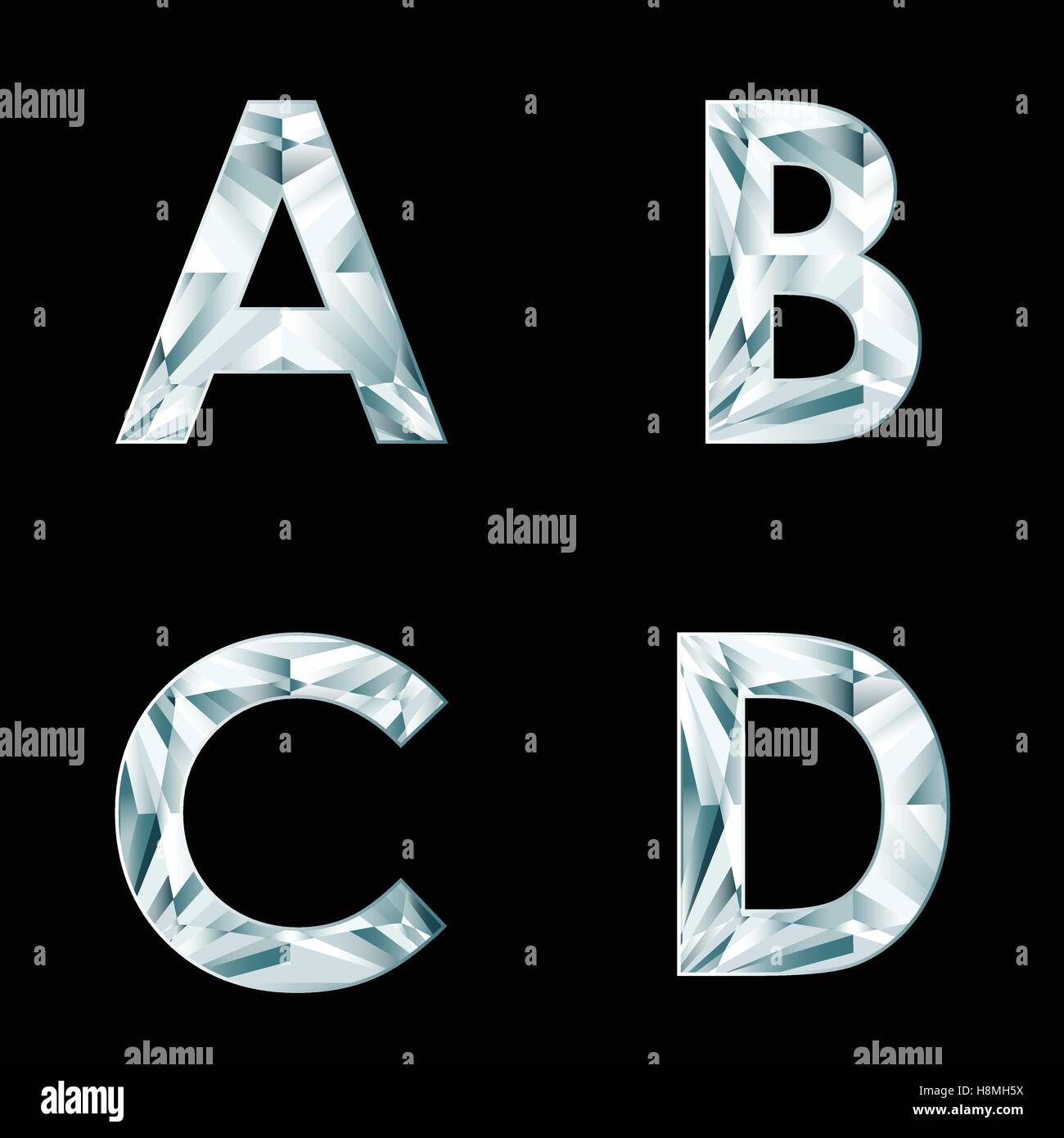 A Alphabet In Diamond