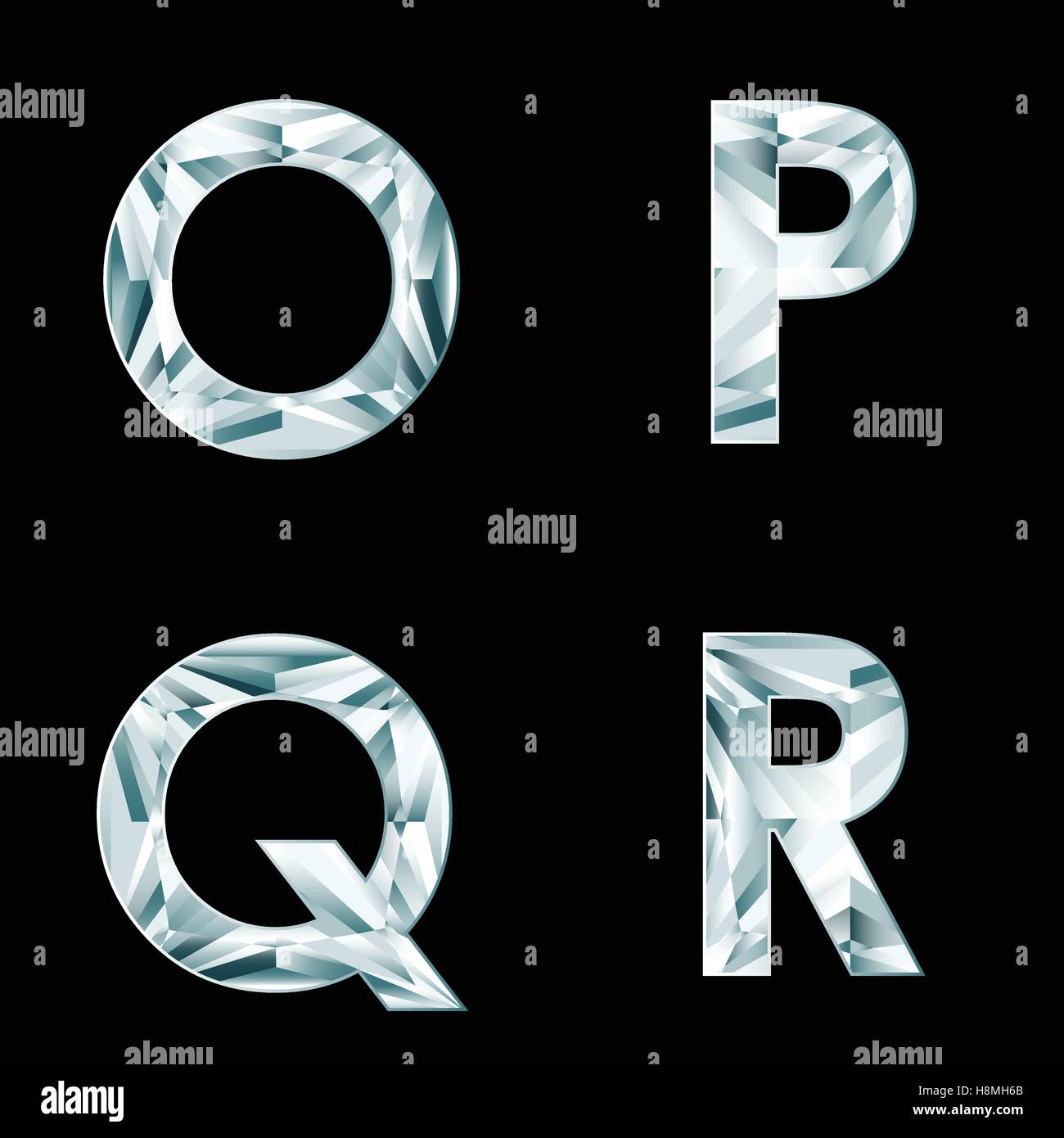 Diamond letter Stock Vector Images - Alamy