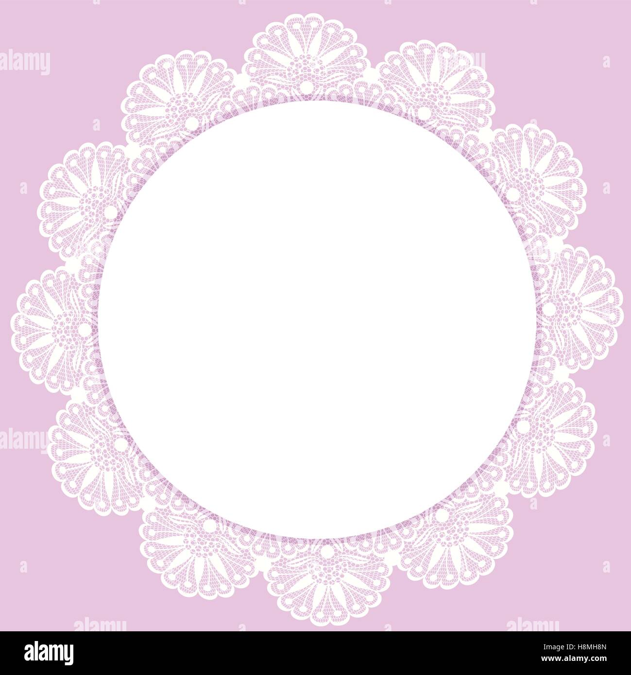Round frame flower pattern Stock Vector Images - Alamy
