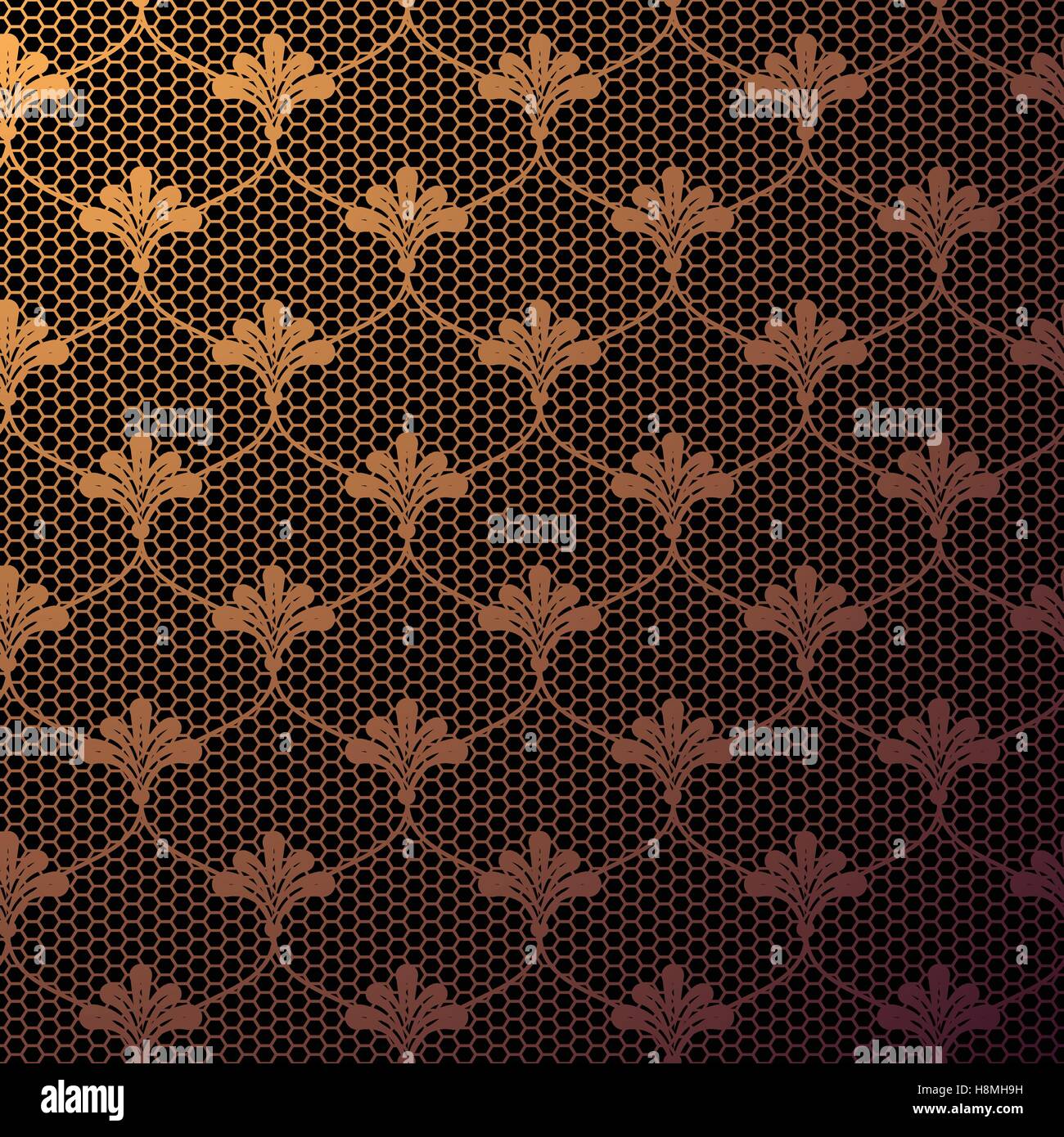 Black background with gradient golden lace Stock Vector Image & Art - Alamy