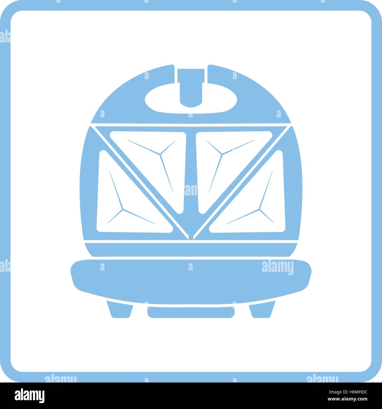 Kitchen sandwich maker icon. Blue frame design. Vector illustration ...