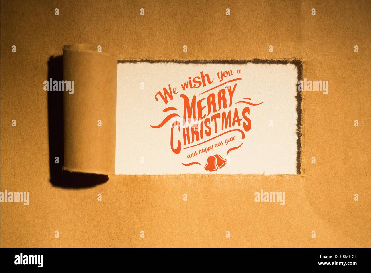 Christmas Message on Paper background Design Stock Photo - Alamy