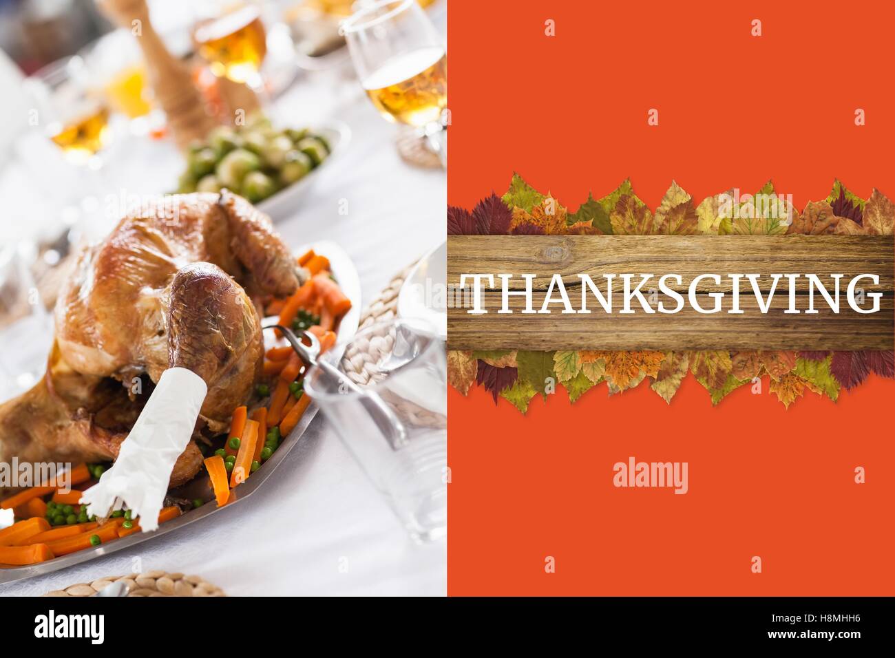 Thanksgiving Message and Turkey Stock Photo - Alamy