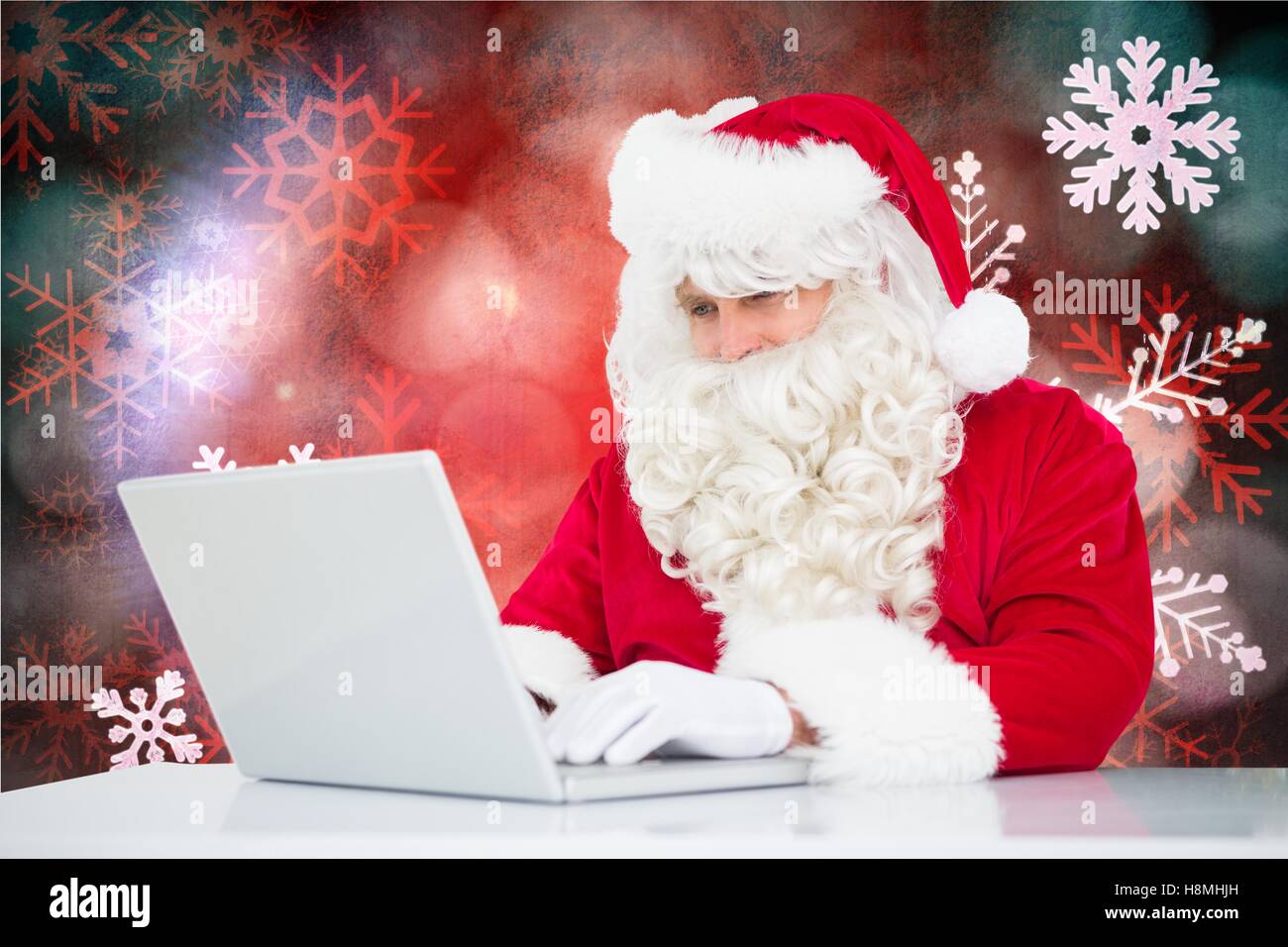 Typing santa claus hi-res stock photography and images - Alamy