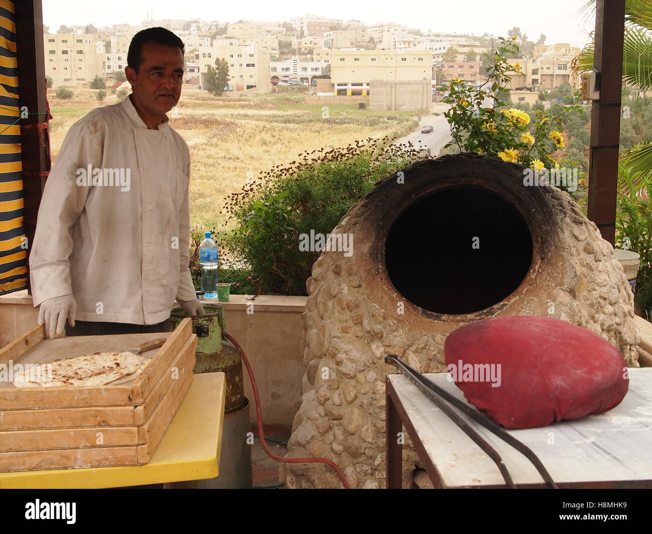 Shrak is the traditional Jordanian bread thrown to great thinness ...