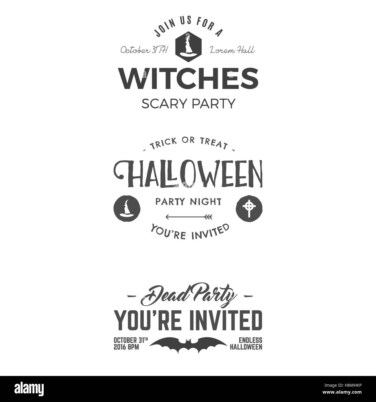 Party posters Black and White Stock Photos & Images - Alamy