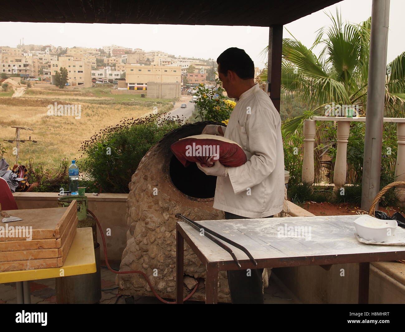 Shrak is the traditional Jordanian bread thrown to great thinness ...
