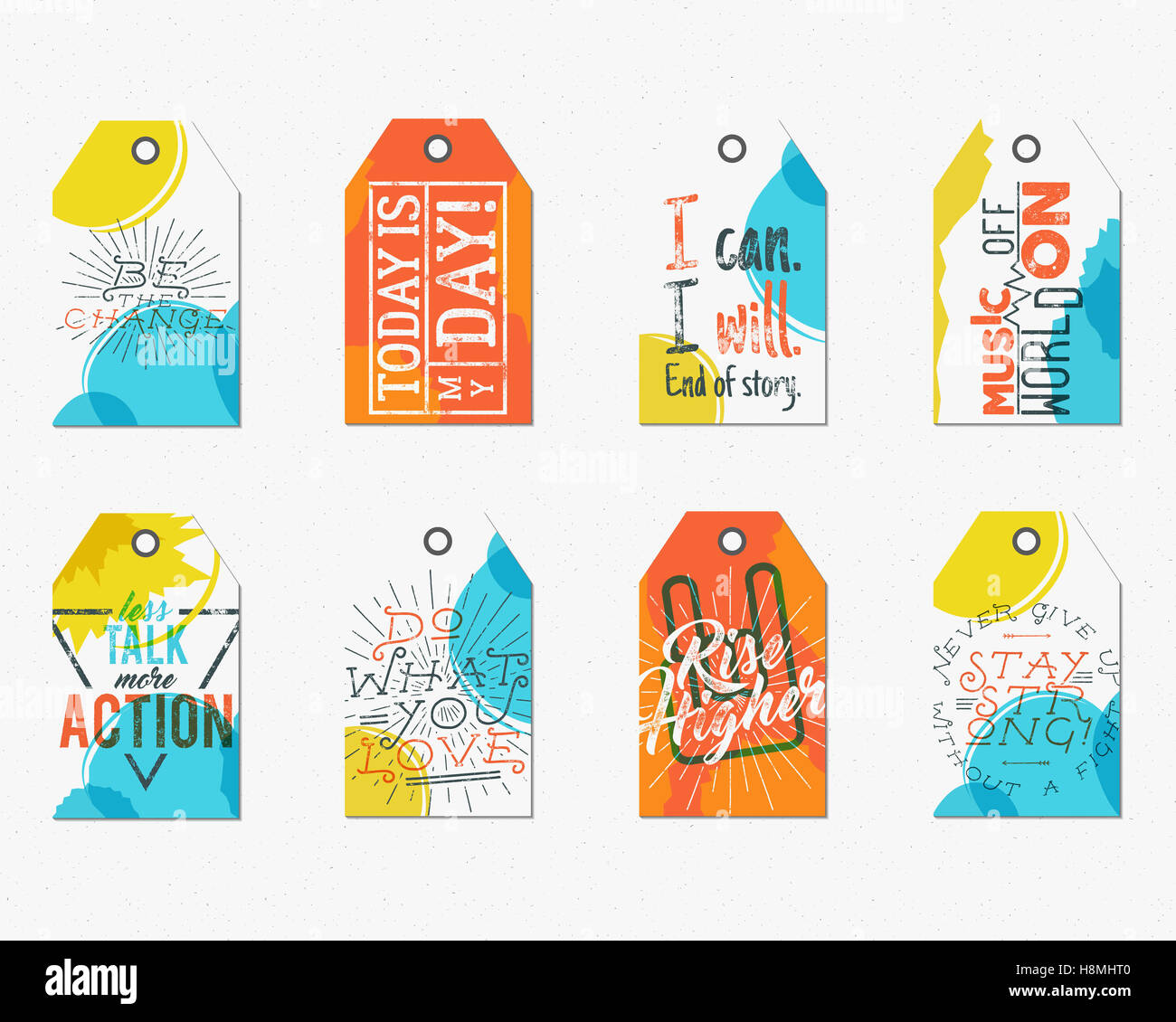 Collection of Creative tags with inspiration typography sayings, signs ...