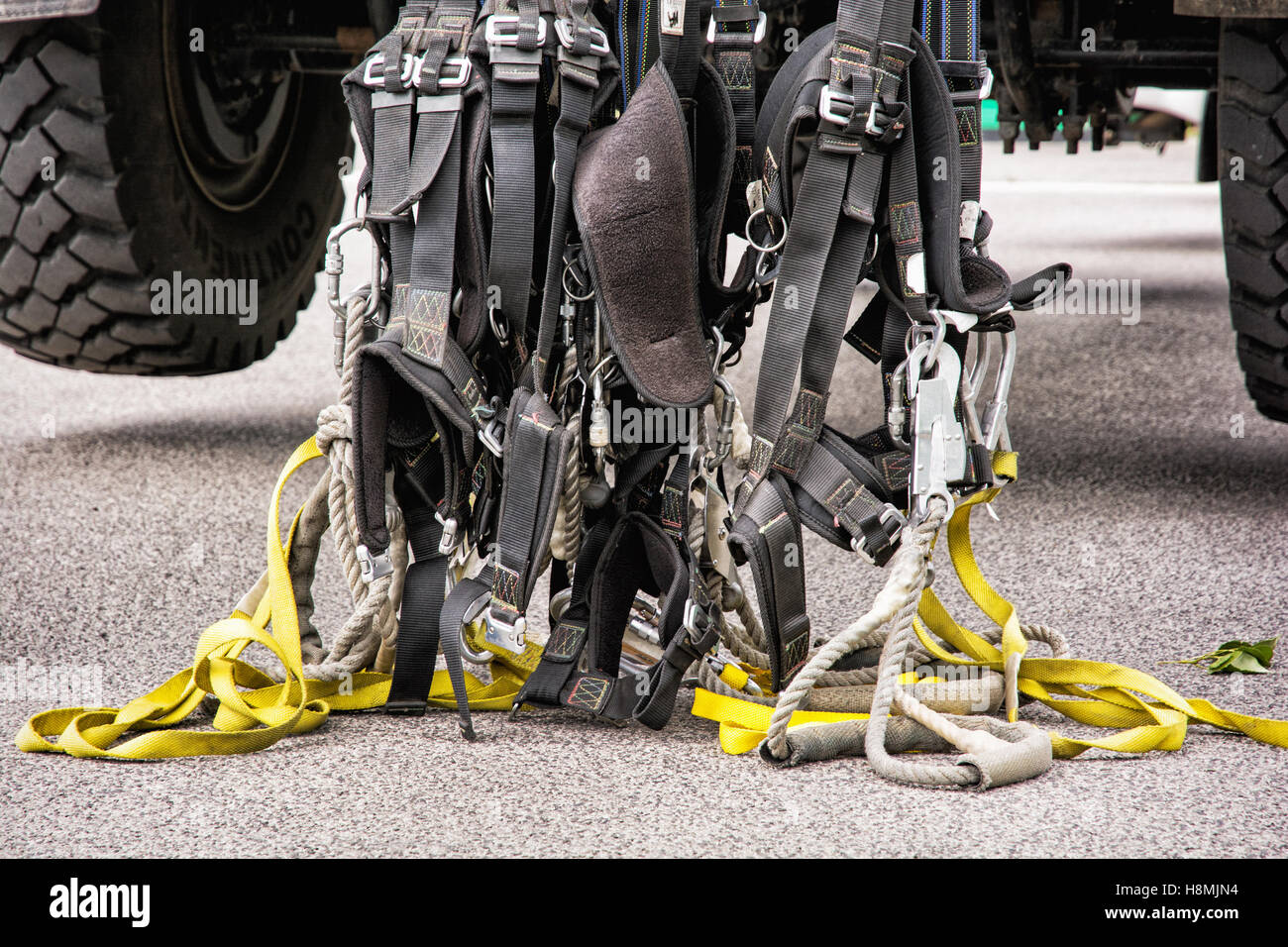 Harness for rescuers. Rescue theme Stock Photo - Alamy
