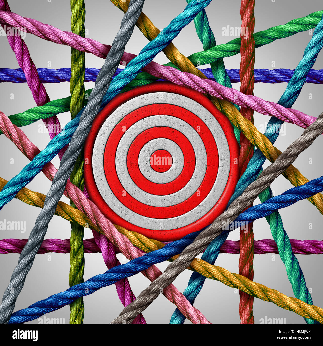 mission teamwork goal concept and common goals symbol as a group of ...