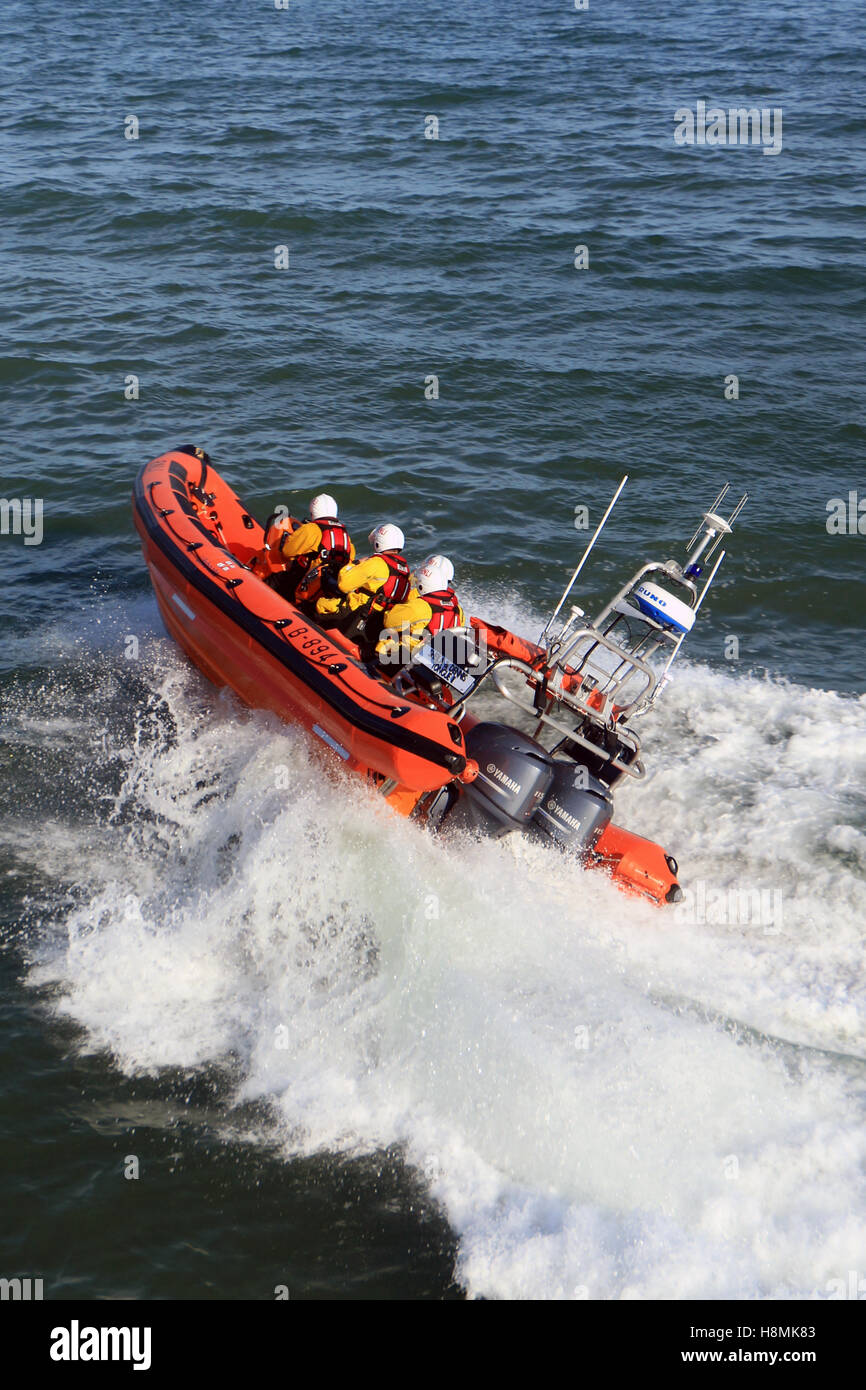Looe RNLI with a crew of 4 out in Looe Bay testing the capabilities of ...